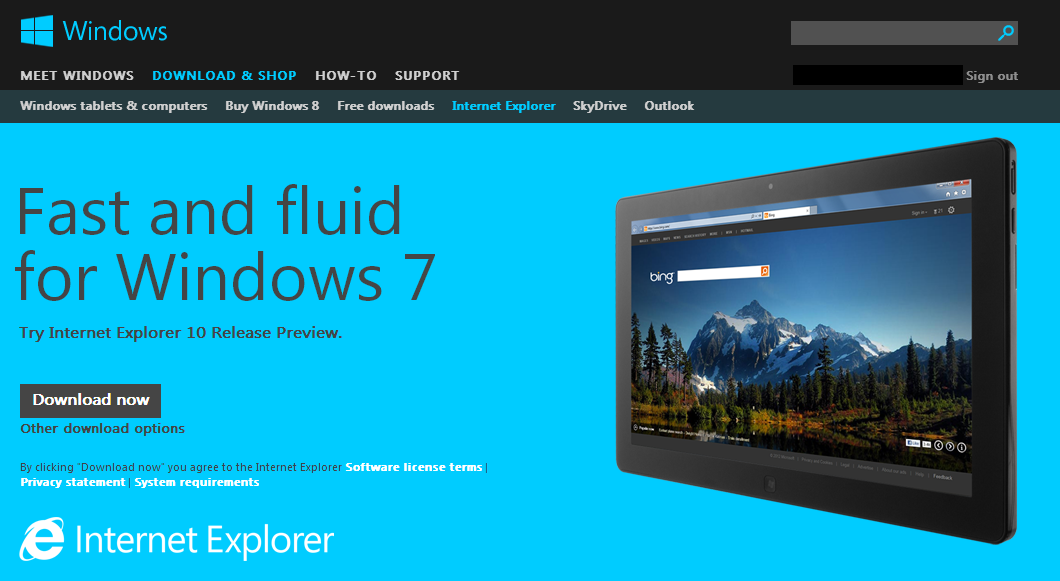 News - IE10 สำหรับ Windows 7 มาแล้ว