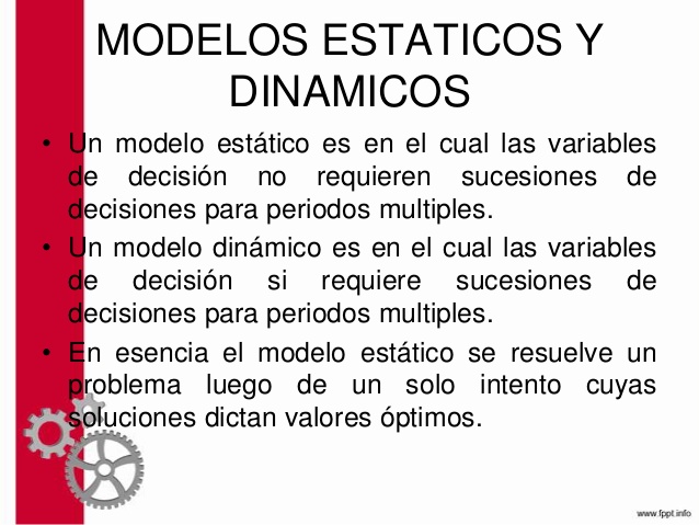 Investigación de Operaciones: Tipos de Modelos