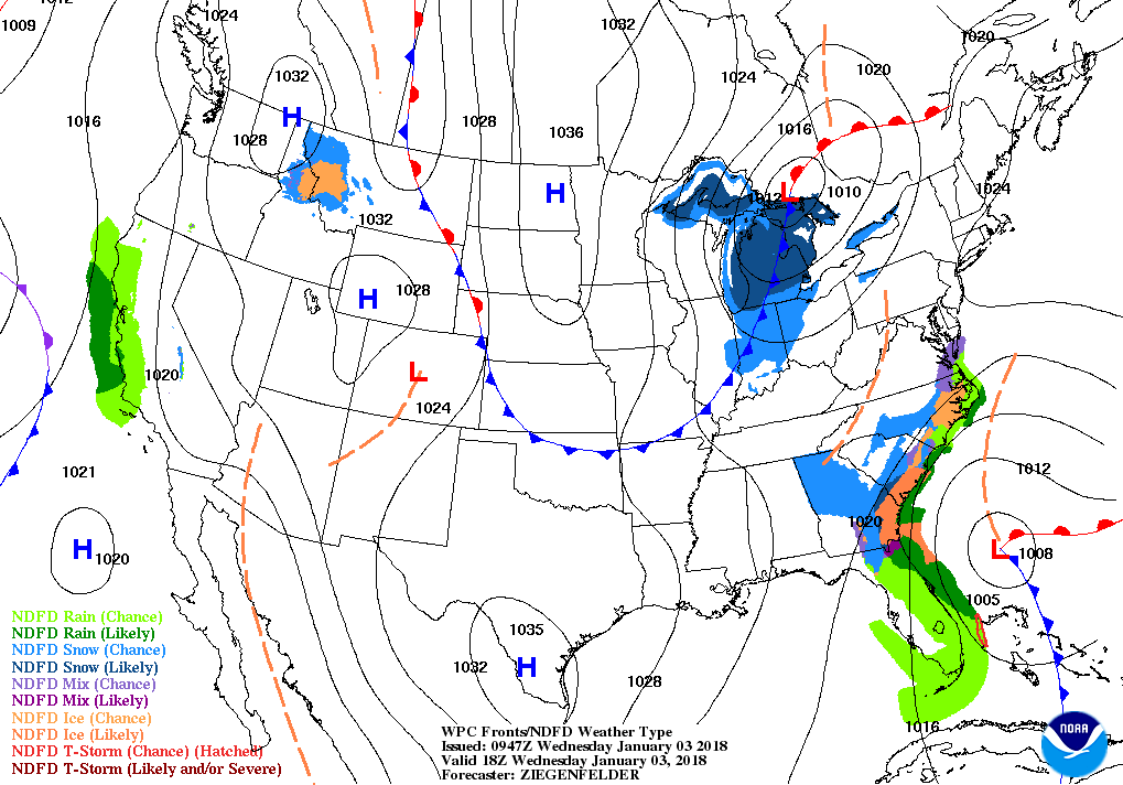 North Florida Weather Map