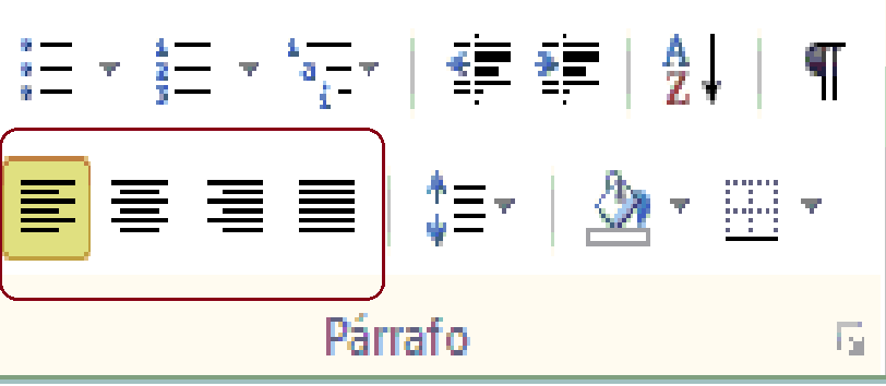 PROCESADOR DE TEXTOS WORD: PARRAFO