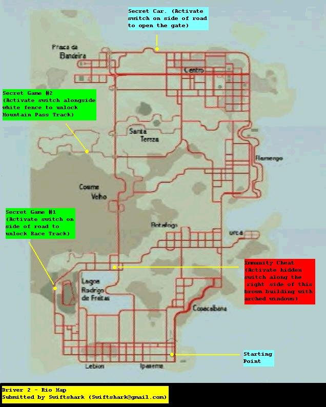 trucos guias y secretos de los videojuegos: secretos de driver 2