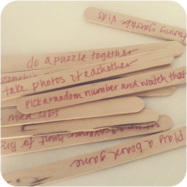 Chevron Stitches : DIY 'Stay In' Date Jar