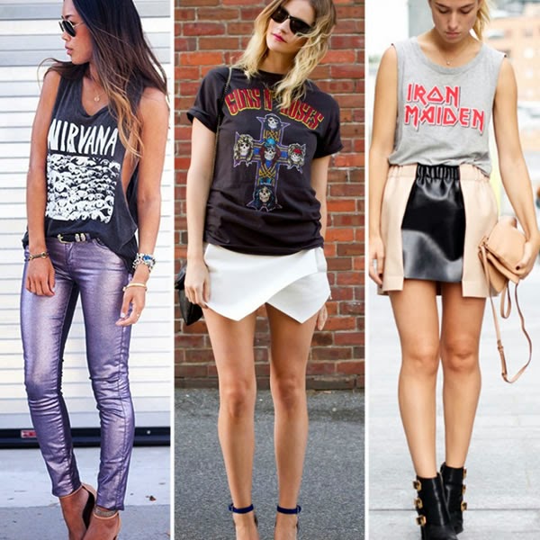 Look Camiseta de Banda - Minimos Luxos