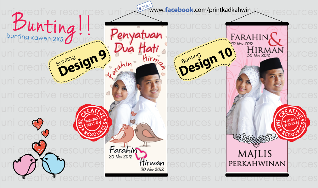 Uni Creative Resources: Bunting untuk pengantin~ :)