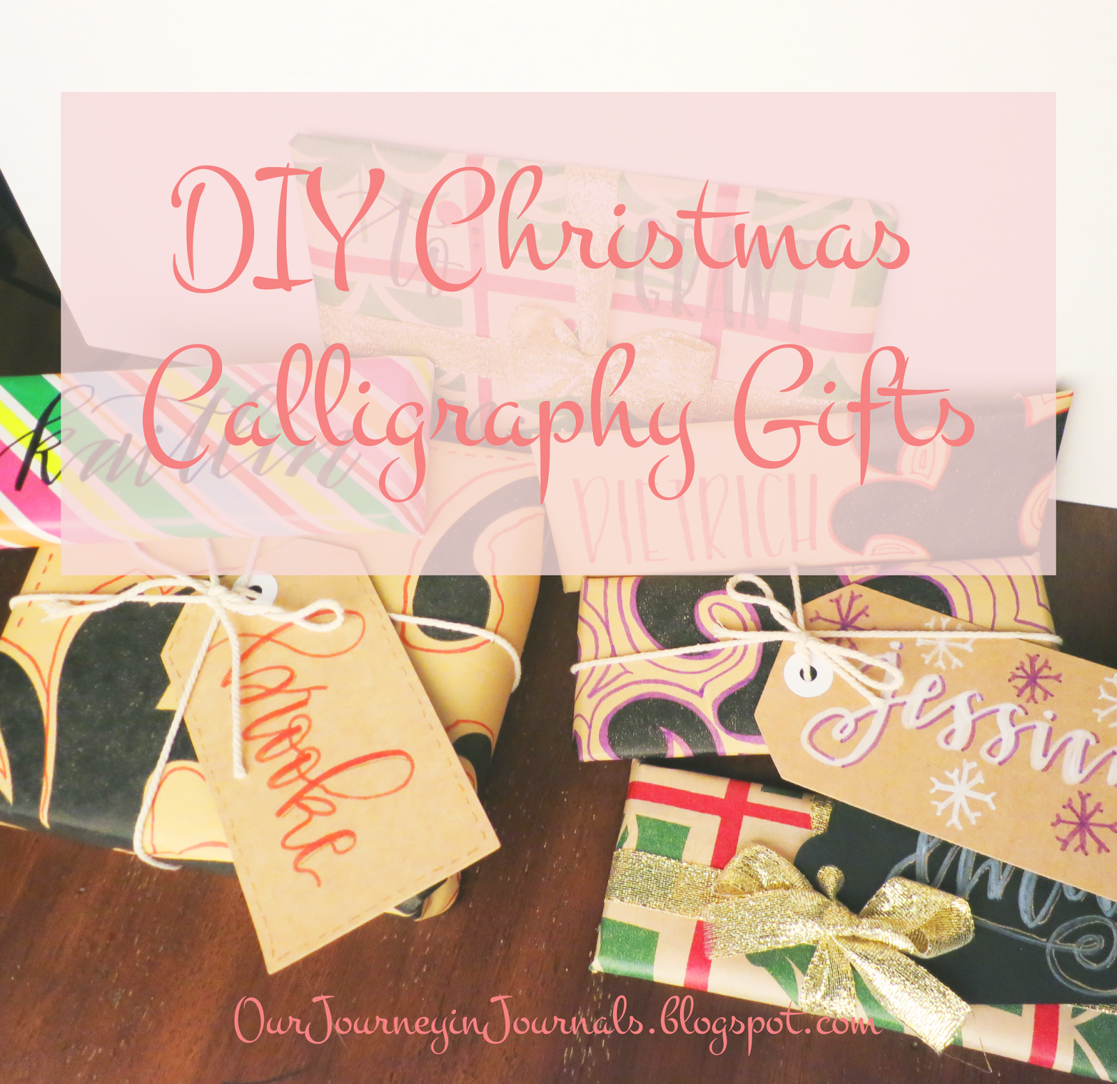 Our Journey in Journals: DIY Christmas Calligraphy Gifts