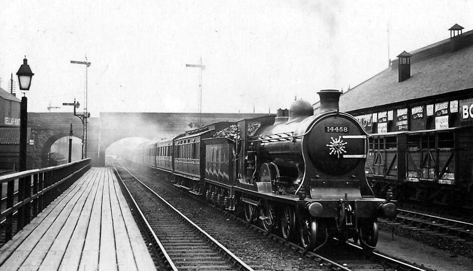Tour Scotland: Old Photograph Steam Train Railway Station Perth Scotland
