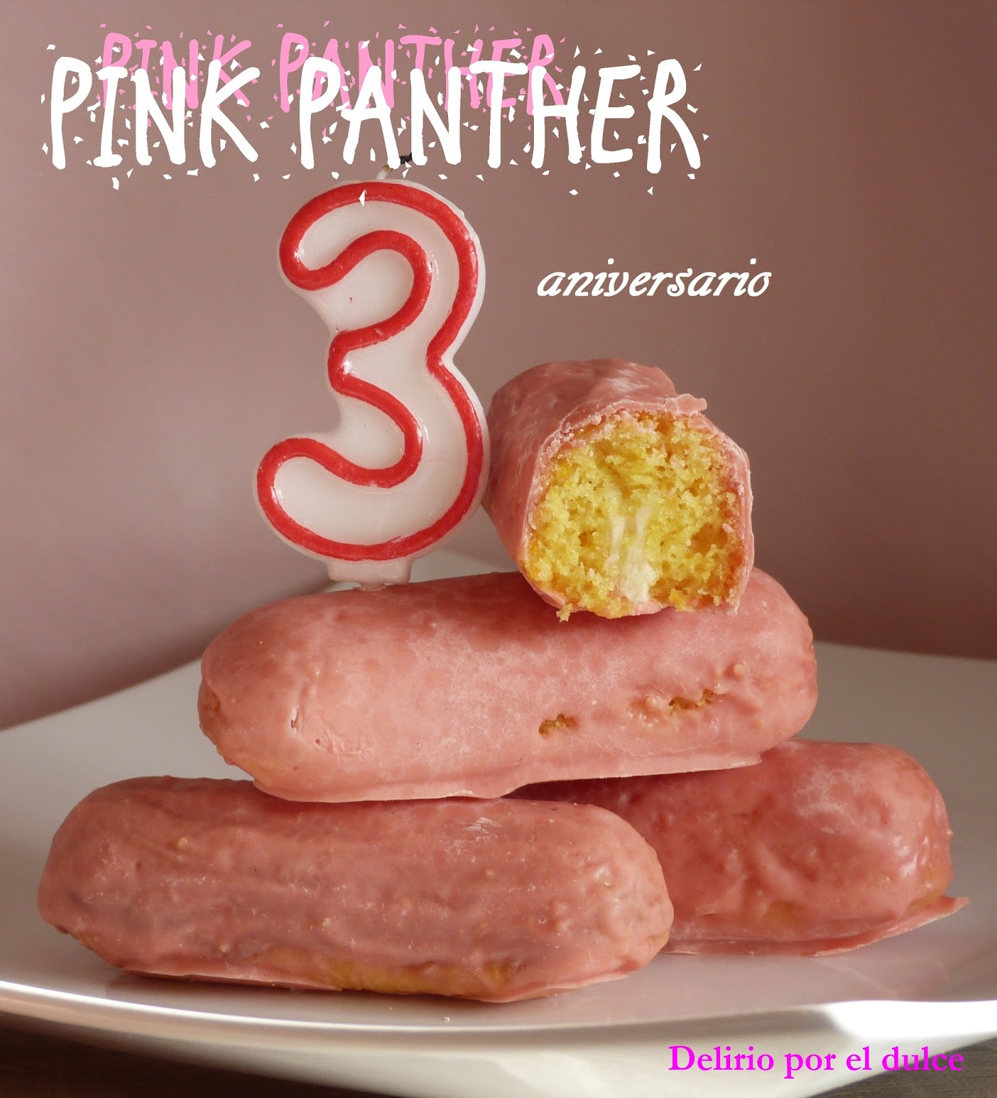 Delirio por el dulce: Tercer aniversario con pastelitos Pantera Rosa