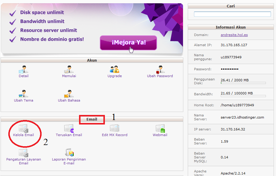 Membuat Custom Email Dengan Nama Domain Sendiri
