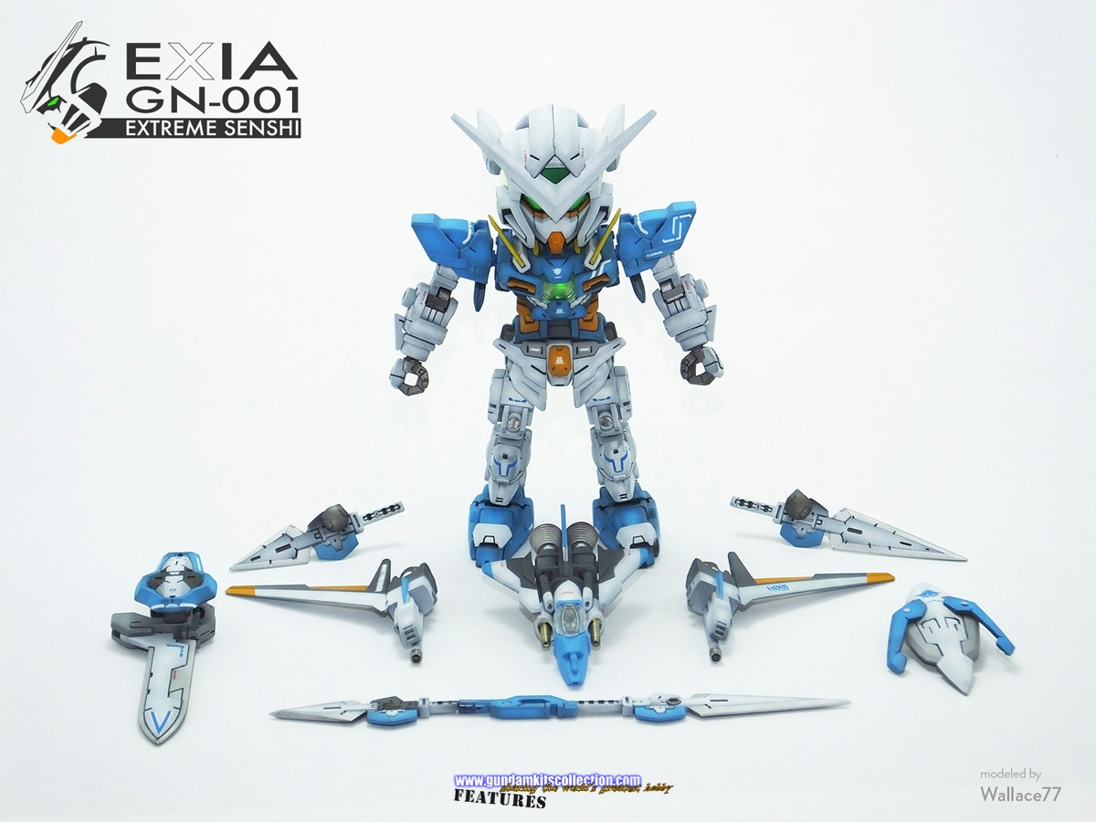 Custom Build: SD GN-001 Gundam Exia Extreme Senshi