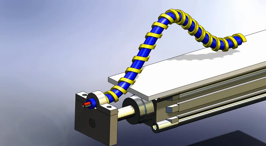 How to make a moving be flexible cable by Spline in SolidWorks motion ...