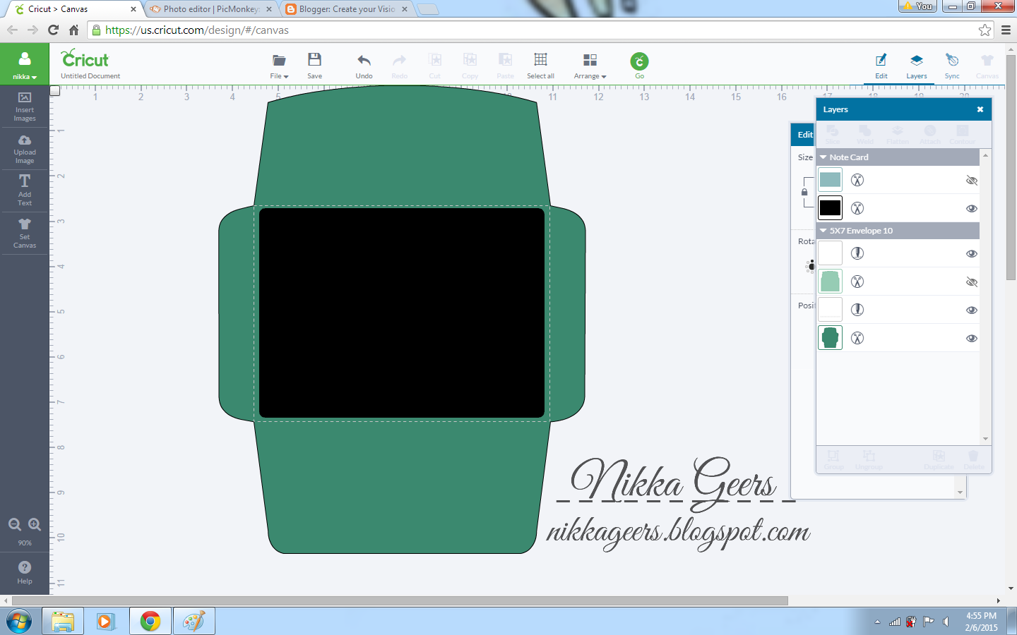 Create your Vision: Cricut Explore Tutorial - How To Size Envelopes