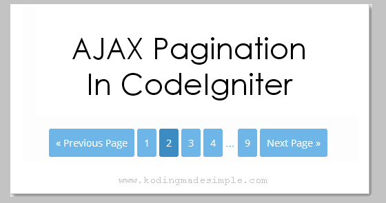 Ajax Pagination In Codeigniter Tutorial