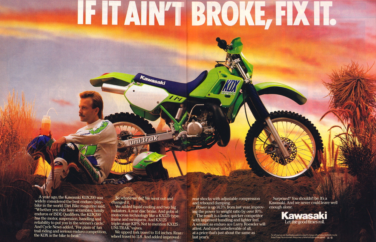 Racing Cafè: Vintage Brochures: Kawasaki KDX 200 1989 (Usa)
