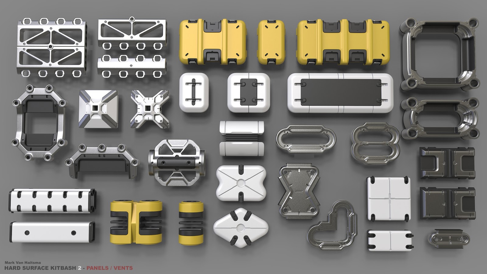 Hard Surface Kitbash Library 2 | Computer Graphics Daily News