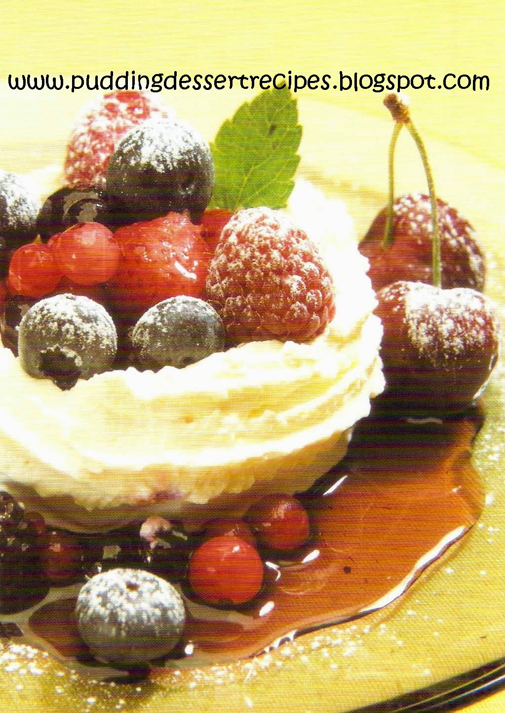 Fruits of the Forest Meringue Nest Recipe | Pudding Dessert Recipes