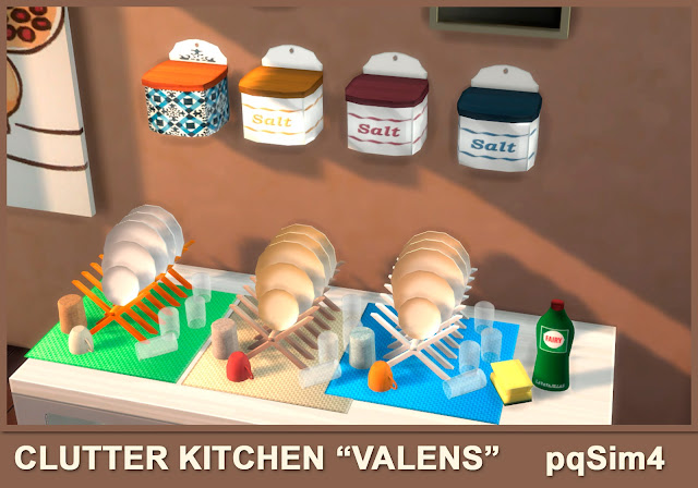 Clutter Kitchen "Valens". Sims 4 Custom Content.