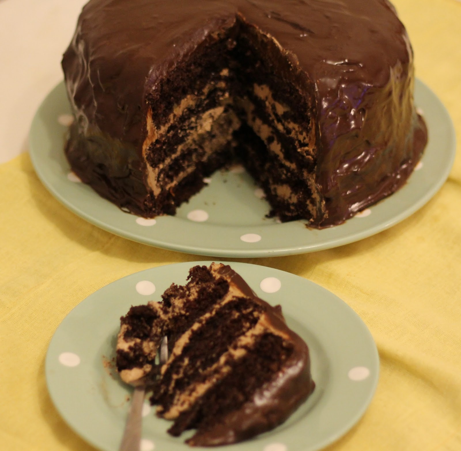 A cup of tea solves everything: Chocolate orange layer cake
