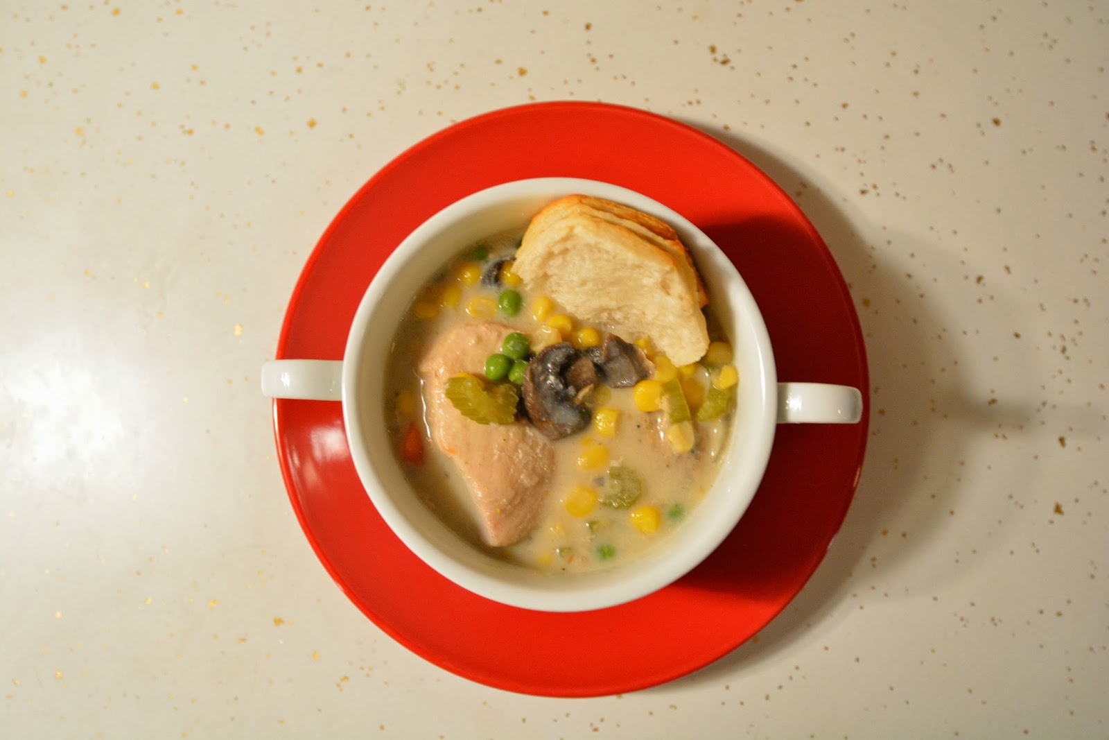 Slow Cooker Creamy Chicken Pot Pie Stoup - Rosie Discovers