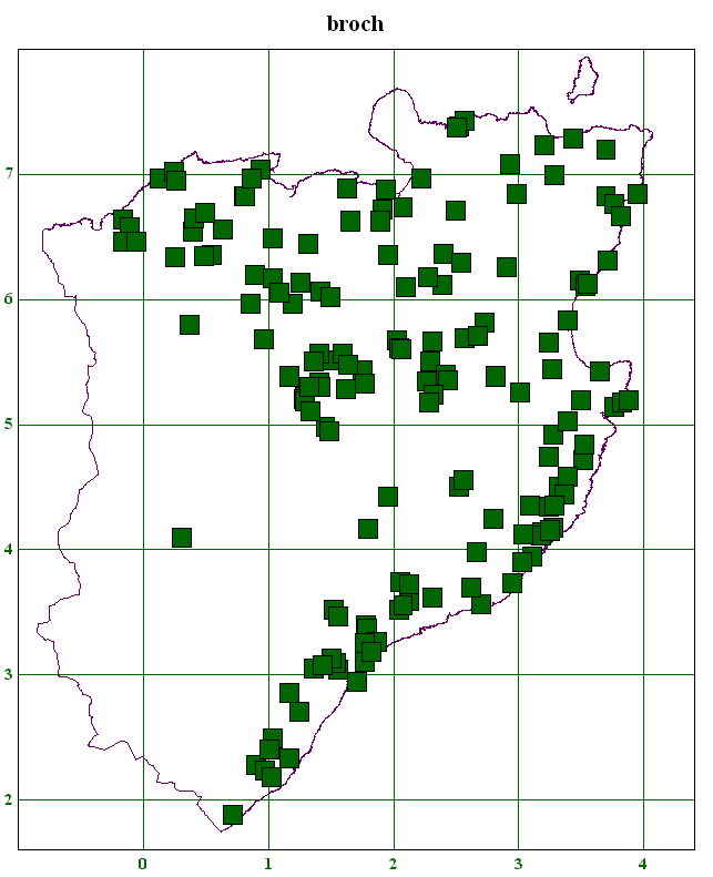 Isle of Skye Broch Baggers: Brochs: size of territory and location