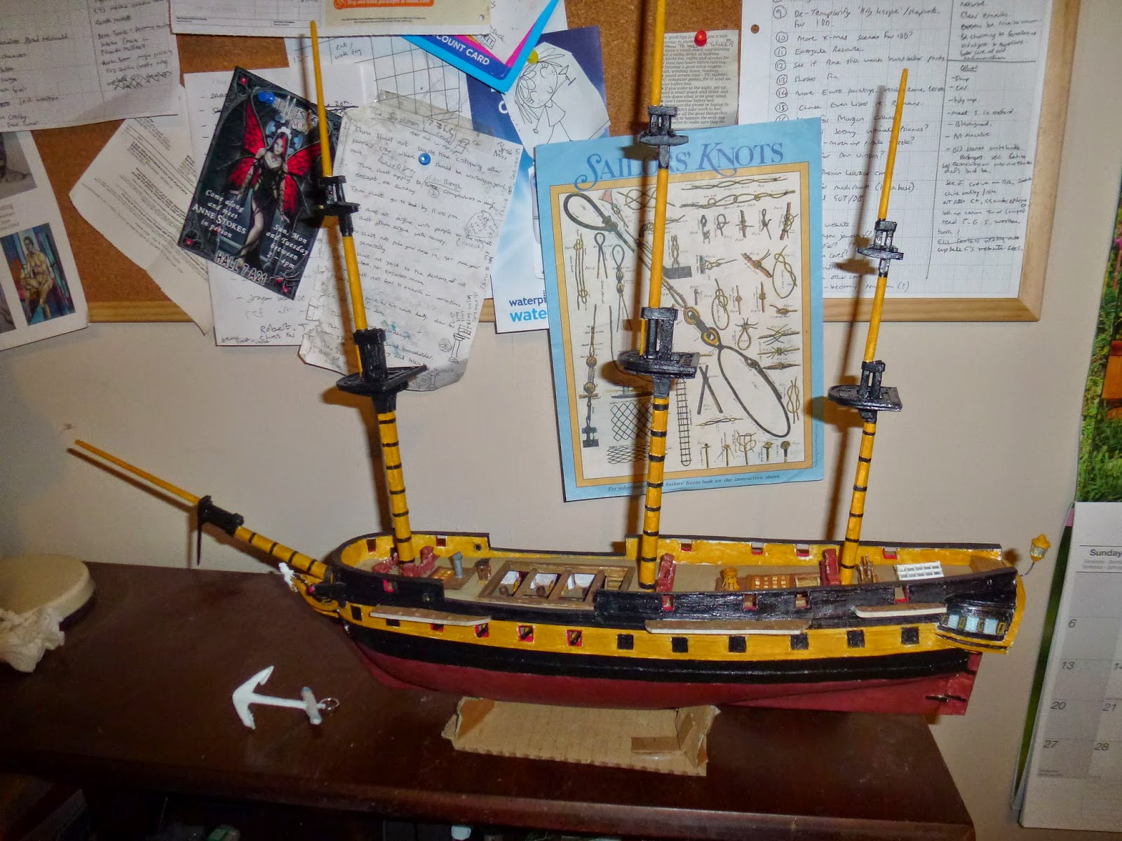 The Art Blog of Gordon Napier: How to Make a Model frigate (Napoleonic ...