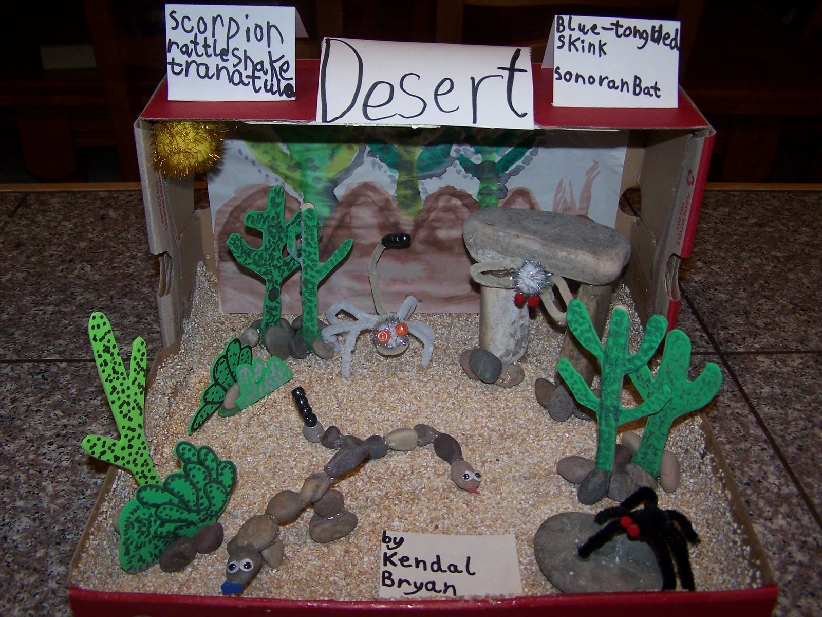 Team Bryan's Home Plate: Kendal's Desert Habitat Diorama