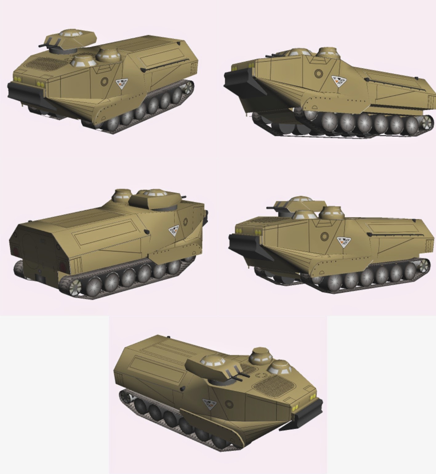 AAV ( Assault Amphibious Vehicle ) Paper Model