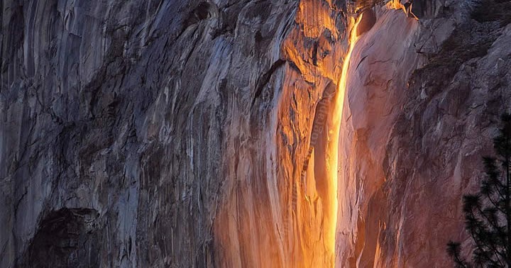Kari LikeLikes: Fire Waterfall Sunset at Yosemite