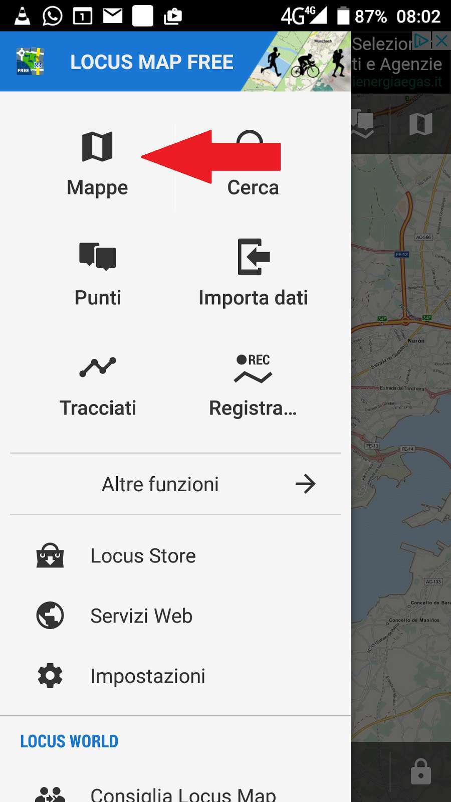 Mappe offline con Locus Map Free.