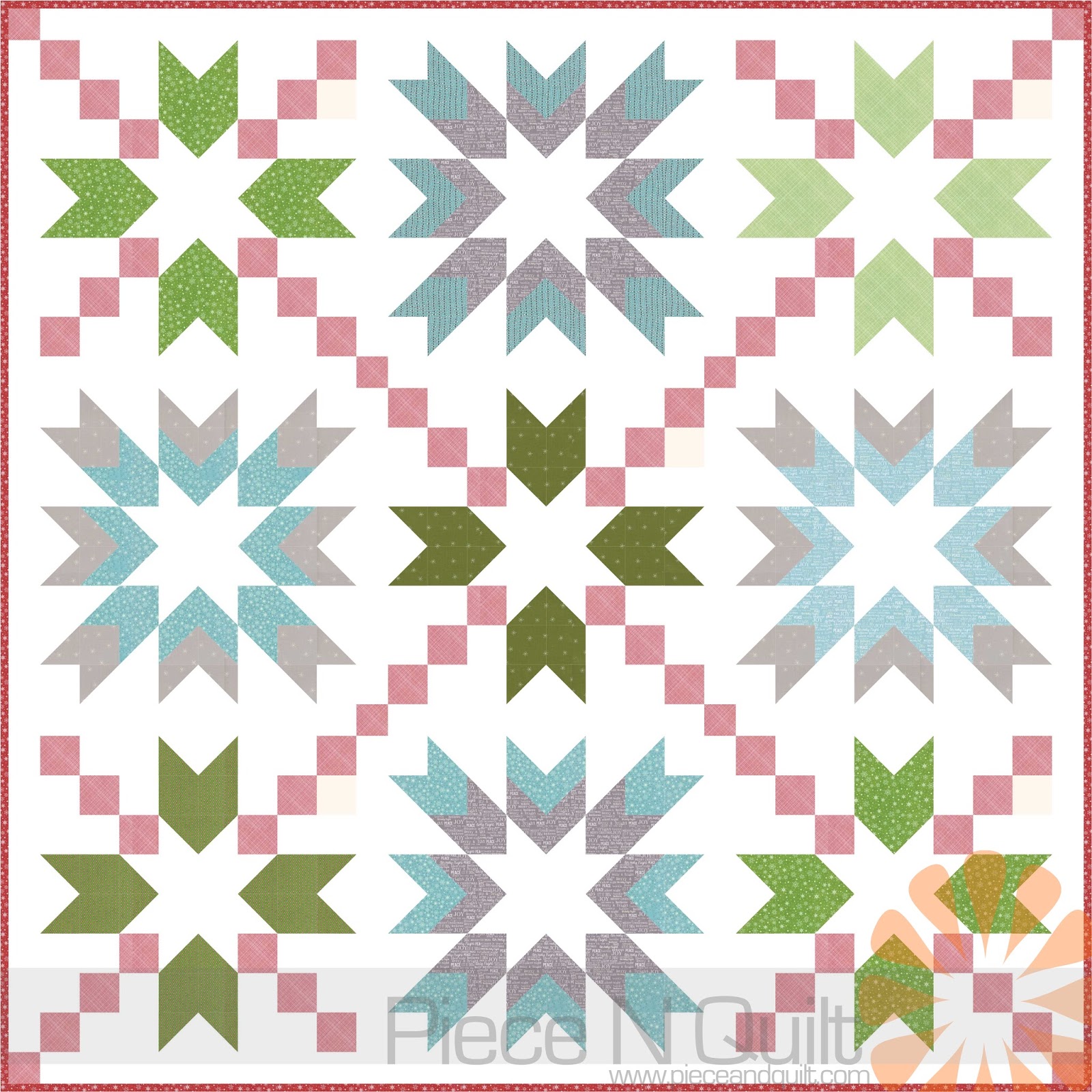 Piece N Quilt: Ohana Quilt - Christmas Version