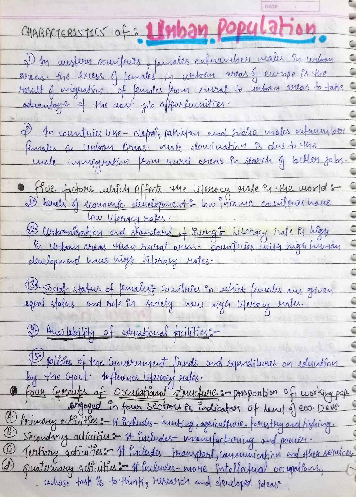 Population Composition-geography-class 12th