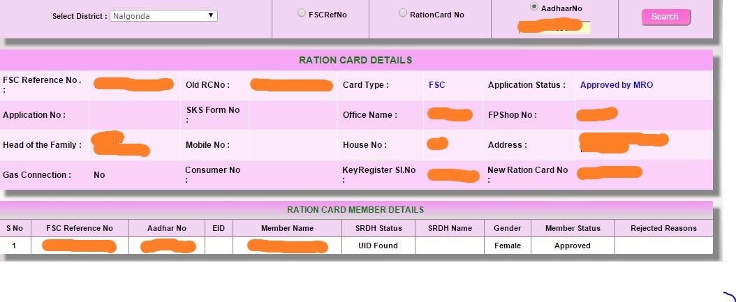 Hyderabad Food Security Status and FSC Ration Card Search | HYD | FREE ...