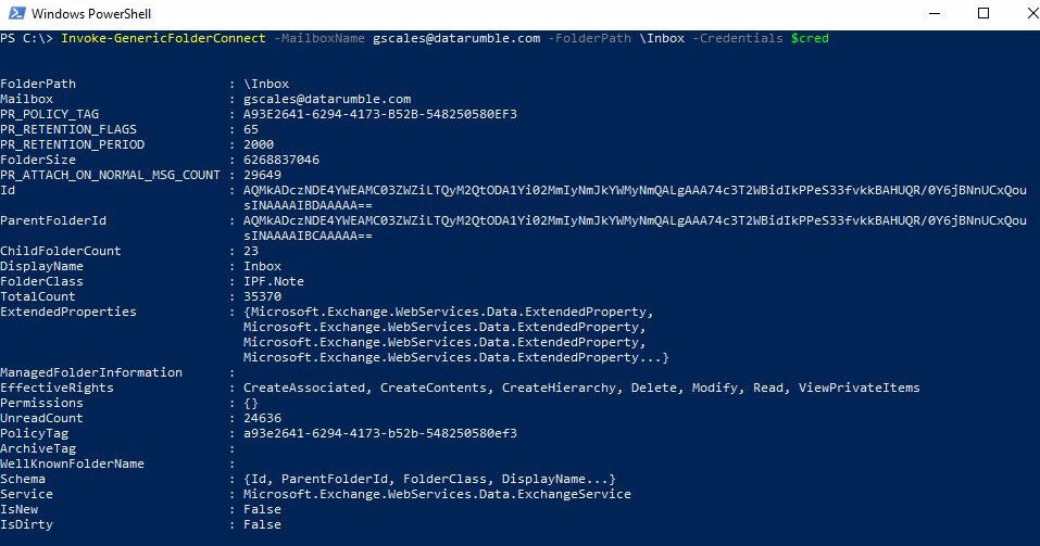 Generic Toolbox script for using EWS to enumerate Folders and Items in ...
