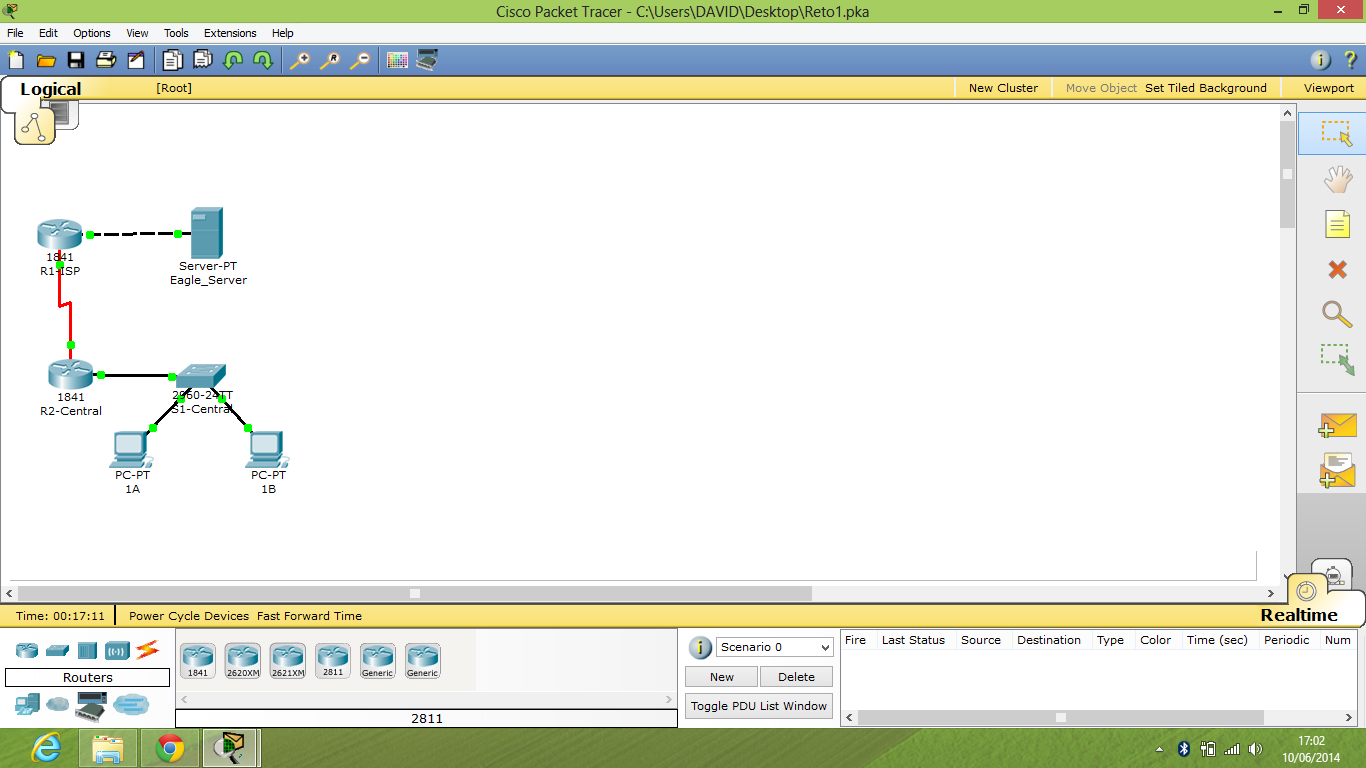 Laboratorios Cisco CCNA: Reto 1 Packet Tracer