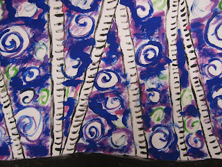 Think Create Art: Birch Tree Paintings- 5th Grade