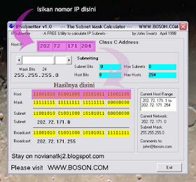 Mengubah IP Address ke bentuk bilangan Binner dan sebaliknya