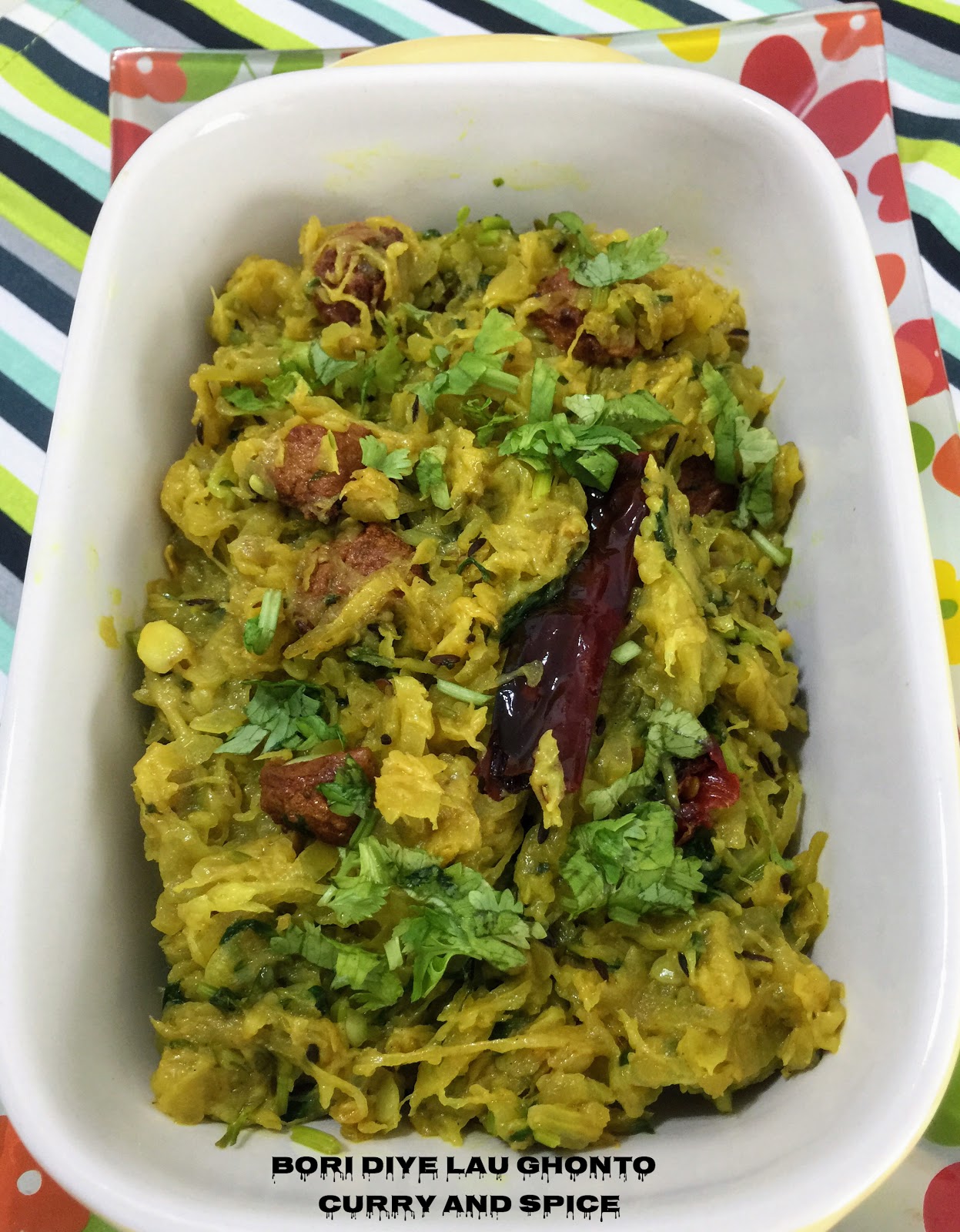 CURRY AND SPICE: BORI DIYE LAU GHONTO