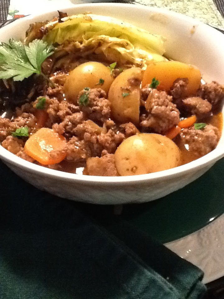 Kitty's Kozy Kitchen: Spring Irish Stew with Roasted Cabbage Wedges