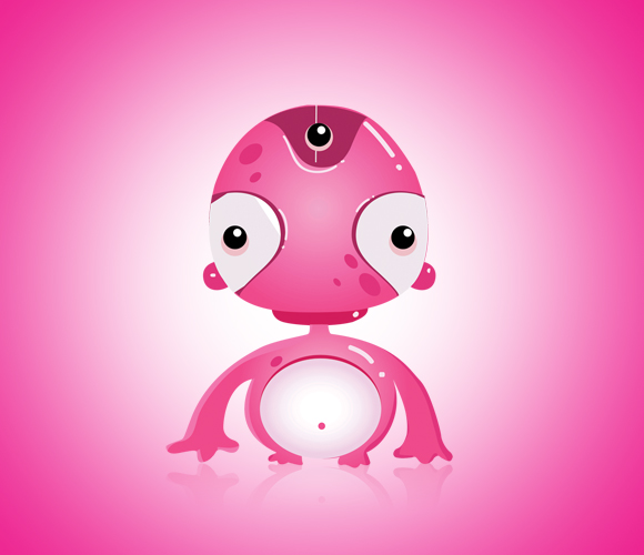 Pink Robot Character | Free Graphic Vector