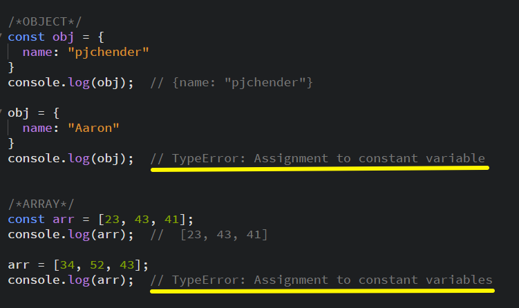 [筆記] JavaScript ES6 中使用 const 宣告常數 ~ PJCHENder 那些沒告訴你的小細節