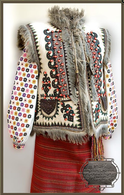 FolkCostume&Embroidery: Kyptar, Hutsul Sheepskin Vest, Hutsulshchyna ...