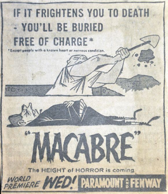 Time Machine to the Twenties: Movie Review Monday: Macabre (1958)