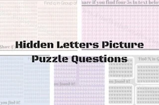 Hidden Letters Picture Puzzle Questions Index Page