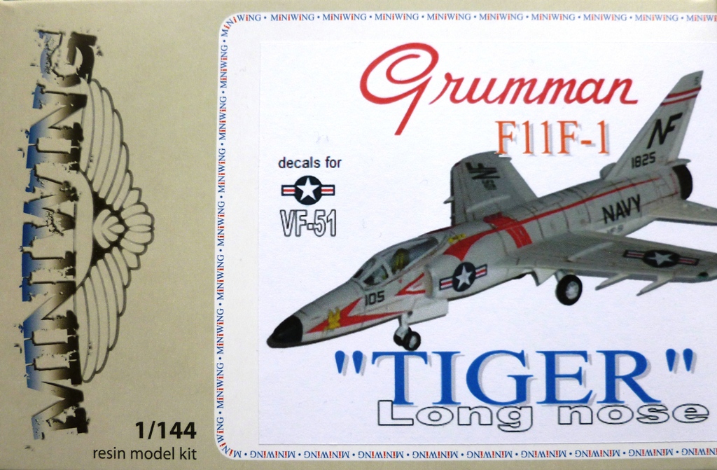 Kampfgruppe 1/144: 1/144 Grumman F11F-1 Tiger (Long Nose) - Minwing
