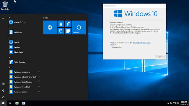 Bộ cài Windows 10 Pro Lite version 1709 phiên bản rút gọn tính năng