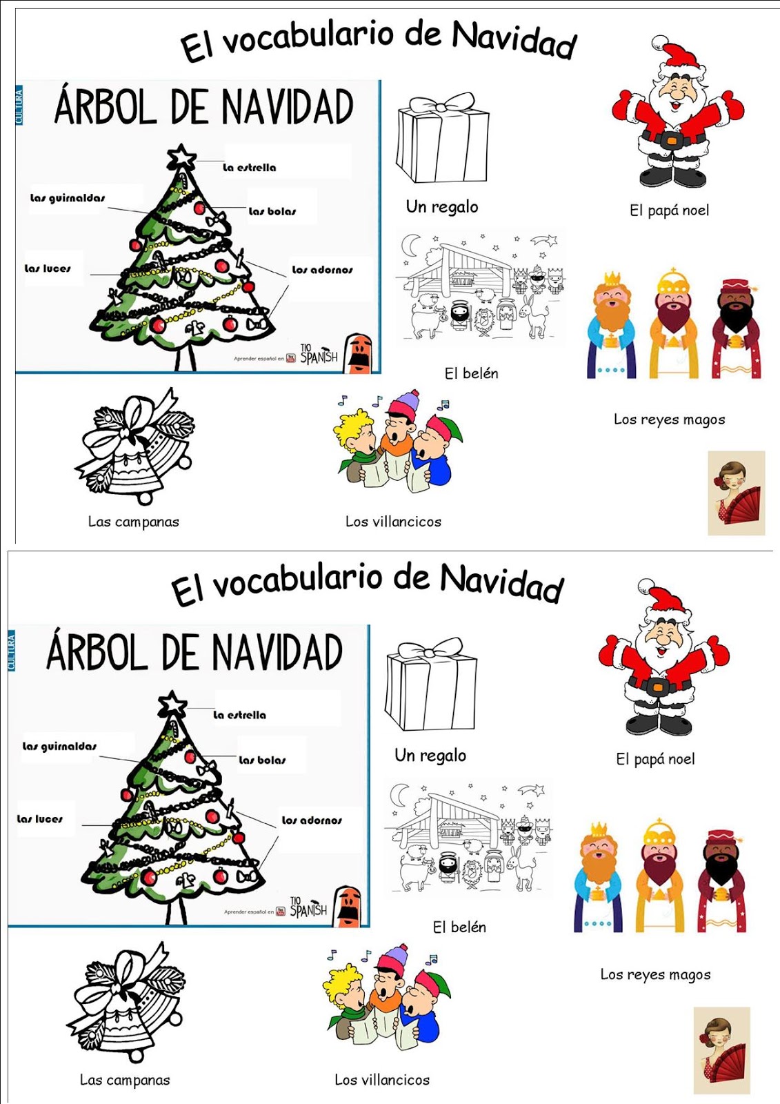 ¡Todos adictos al español!: Vocabulario de Navidad