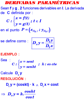 DERIVACION PARAMETRICA EJERCICIOS RESUELTOS PDF