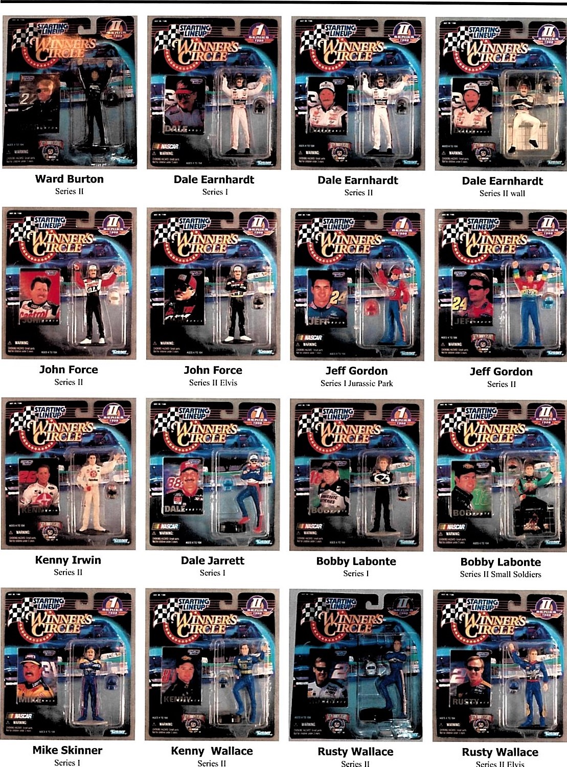 kennerstartinglineup: 1998 Starting Lineup NASCAR Archive Pictures