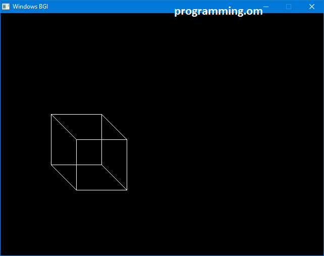 Draw A Cube In C Using Graphics