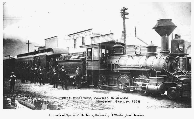 Soapy Smith's Soap Box: Skagway's first train.