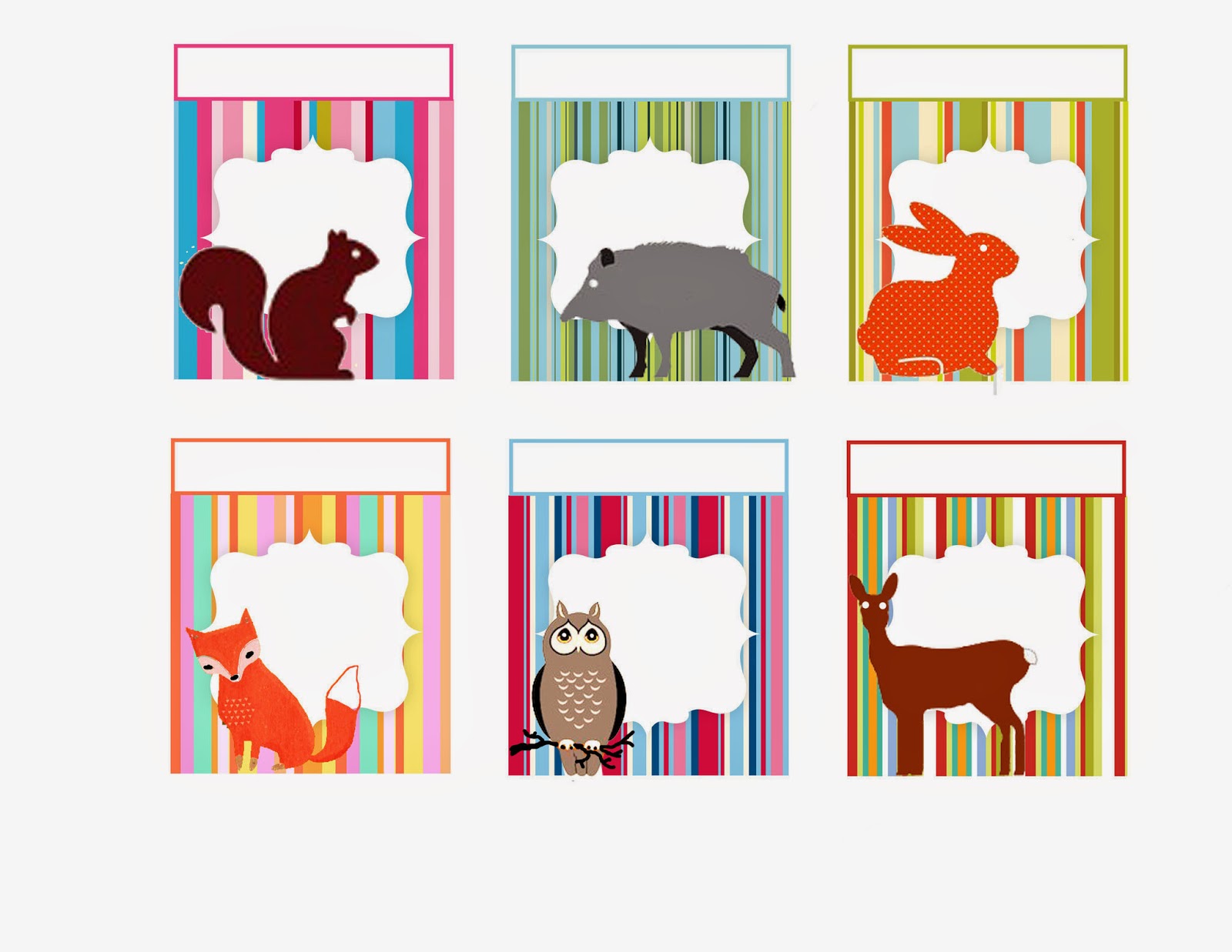 Animals: Free Printable Frames, Toppers, Tags or Labels. - Oh My Fiesta ...